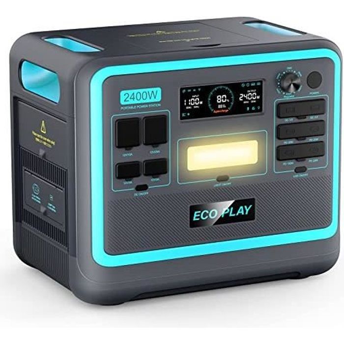 Eco Play draagbare elektrische generator, zonnegenerator 2400W