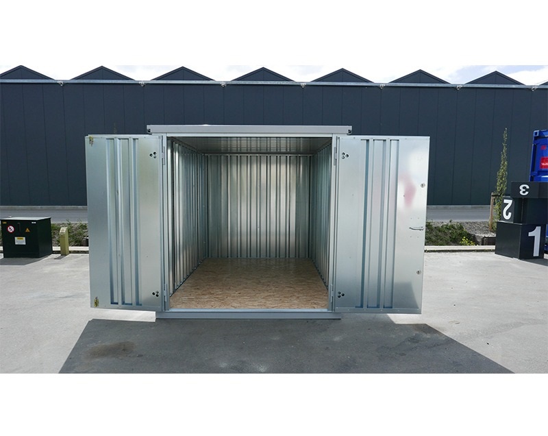 Demontabele container 4 x 2 meter – met dubbele deur aan de 2 m