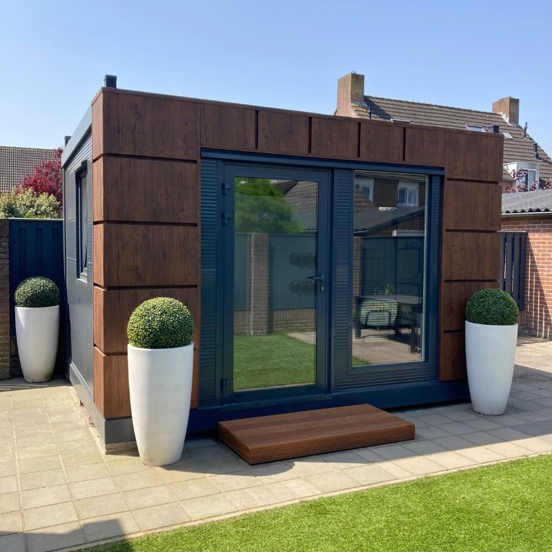 Helsinki model geïsoleerde container van 4×3 meter - tuinkantoor
